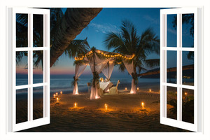 PRINTHUBS 45.72 cm Natural 3D Window Poster For Livingroom Home Wall ...