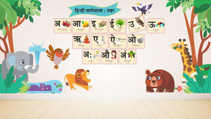 Jyotiwallsticker Hindi varnamala swar Medium Self Adhesive Sticker ...