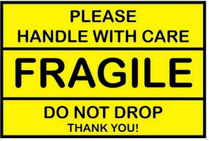 BlackDreams 10 cm Fragile Please Handle with Care & do not Drop Labels ...