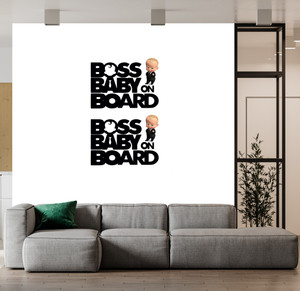 wallpics 12 inch Boss Baby On Board Self Adhesive Decorative Wall ...