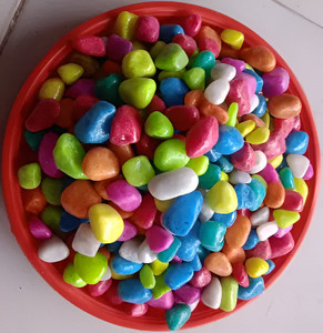 HUNGRYCHOP NATURAL Multi Coloured ( 250G ) Decorative Stones River ...