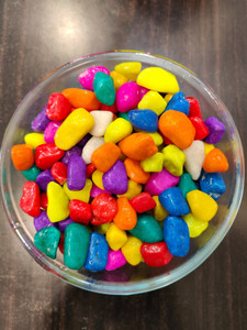 ALIVE Multi Coloured PEBBLES Stone, Decorative Stone For Flower Pot ...