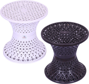 Heart Home Plastic Mesh Damroo Seating Stool|Both Sided Stool for ...