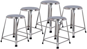 Lifetimestool Stainless Steel Stools Set of 5 Pcs Height 18 inch ...