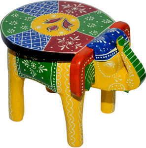 Dudal Art Wooden Elephant Stool Or Table Living & Bedroom Stool Price ...