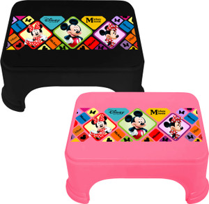 DISNEY Disney Mickey & Minnie Print Bathroom & Kitchen Stool|Pack of 2 ...
