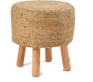 homewaytex Boho Jute Stool for Living Room Sitting Foam Cushioned Stool ...