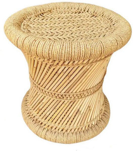 SHIKSHA Natural Handmade Bamboo Mudda stool indoor Garden Balcony Home ...