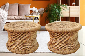 KISMAT COLLECTION Handmade Bamboo mudda/Muddi/stool for balcony/garden ...