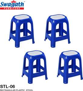 swagath furniture PLASTIC RECTANGULAR STOOL Outdoor & Cafeteria Stool ...