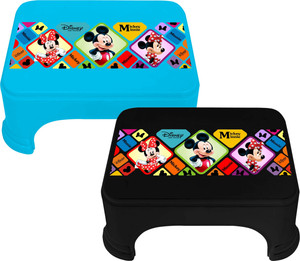 DISNEY Mickey Minnie Print Square Plastic Bathroom Stool (Set of 2 ...