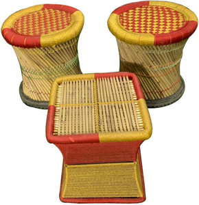 Craferia Export Bamboo mudha with rope iron stool for outdoor / indoor ...