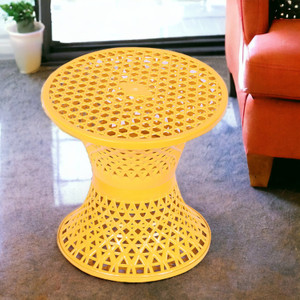 Heart Home Plastic Mesh Damroo Seating Stool|Both Sided Stool for ...