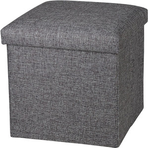 Medigo Cube Shape Sitting Stool with Storage Box Living Foldable ...