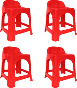 RW REST WELL Tik-Tok Full Size Plastic Stool Chair with Back Rest for ...