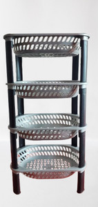 SIPL Plastic 4 Layer Storage Rack Stand Multi Purpose Vegetable Storage ...