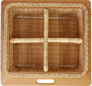 wudflex Wooden wicker basket for modular kitchen(Width 564mm) Storage ...