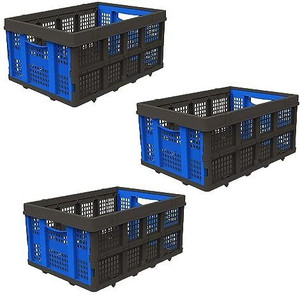 Cheston Plastic Portable Collapsible Crate-Heavy-Duty, 25Kg Capacity ...