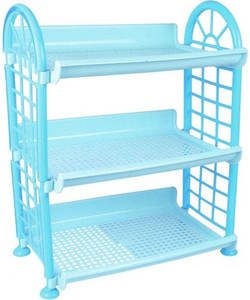 3D METRO SUPER STORE Plastic 3 Layer Plastic Rack Storage Basket ...