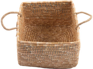 Samuday Crafts Bamboo "Wheat Grass Square Storage Basket" Storage ...