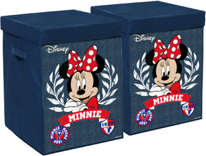 DISNEY Minnie Print Laundry Basket With Handle & Lid Storage Box Price ...