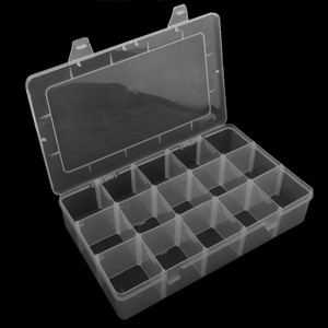 PAVITYAKSH 15 Grids Plastic Compartment Container, Clear Storage ...