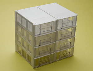 Yellow Tommy Stackable Storage Boxes, Set of 8 Detachable Containers ...