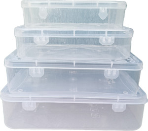 GREATERE BUYBEST PACK OF 4 COMBO MULTIPURPOSE PLASTIC STORAGE BOX WITH ...