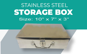 JAYCO Stainless Steel 10" Storage Box for Jewellery / Cash Peti Trunk ...