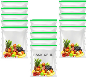 FLUPPY Reusable Ziplock Bag for Storage Freezer Ziplock Bag Medium Size ...