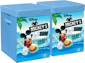 DISNEY Mickey Surf Print Laundry Basket|Storage With Handle &Lid,60 Ltr ...