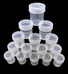 Pranavi Small Tiny Containers Plastic Clear Box with Screw lid 10 ml ...