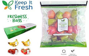 Keep-it-fresh Zip Lock Bags, Extends shelf life of Fruits,Vegetables ...