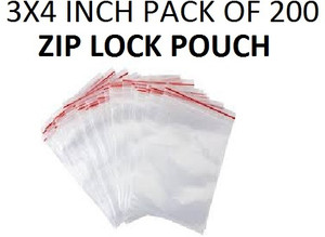 RETAILVIBES 3x4 Inch 200 pcs Reusable/Resealable Airtight Zip lock Bags ...
