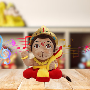Panda's Box Mantra Chanting Baby Hanuman (Small) | Musical Soft Plush ...