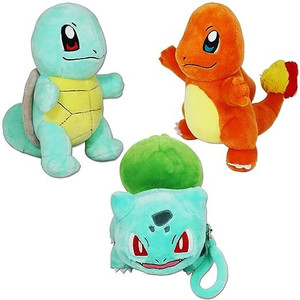 Toy Mela Pocket Monsters Starter Set of 3 Ultra Zipper Bag Char, Squirt ...
