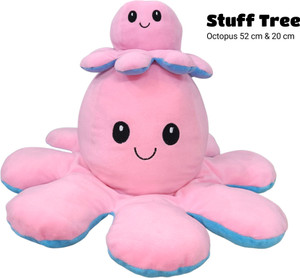 stuff tree Combo of Gaint Octopus 52cm and baby Octopus 20cm for kids ...