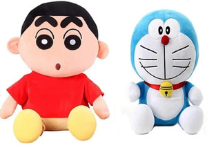 happykiddy Doremon & Shin-chan Stuff Plush for Kids/Girls/Boys - 32 cm ...