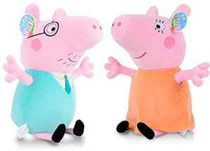Tickles Daddy Pig and Mummy Pig Plush Toy - 26 cm - Daddy Pig and Mummy ...