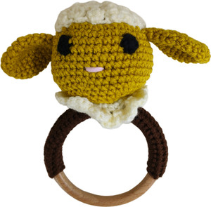 craftkari Rattle Sheep Crochet toy - 18 cm - Rattle Sheep Crochet toy ...