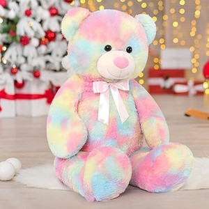 Lovehug 6 Feet Giant Stuffed Rainbow Teddy Bear Premium Quality Soft ...