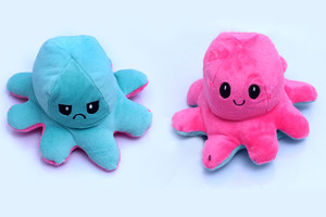 Bloom Spark Ocotopus Emoticon - Happy & Sad Premium Soft Toy - 15 cm ...