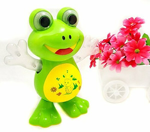 Toyporium Dancing Frog Toy with Vibrant Light Effect & Musical Sound ...