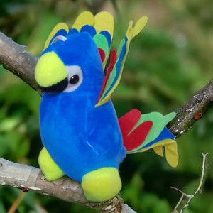 Fulgurant SMALL SIZE STUFFED BLUE PARROT TOY FOR GIFT FOR KIDS AND ...