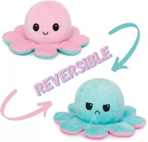 MARQUEONN Reversible Octopus Toy Mini Plush Stuffed Animal Toy - 20 cm ...