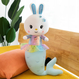 Tickles Beautiful Mermaid Rabbit Bunny Soft Stuffed Plush Animal Toy ...
