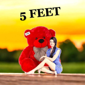 HOUSE OF COMMON Giant 5-Foot RED Teddy Bear - Soft Plush Stuffed Animal ...