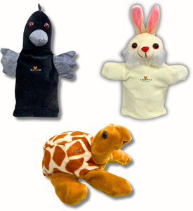 Chamantricks Plush Puppets | Crow | Rabbit | Turtle | Hand Puppets For ...