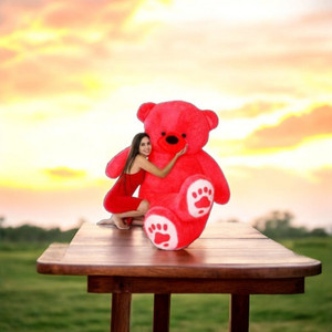 Krishna Creation Huge Red Teddy Bear 5 Ft | Cuddly Plush Gift for ...