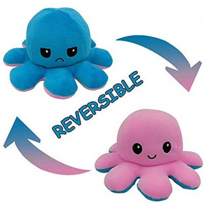 Sidra Emotion Reversible Octopus Soft Toy - 30 cm (Multicolor) - 17 mm ...